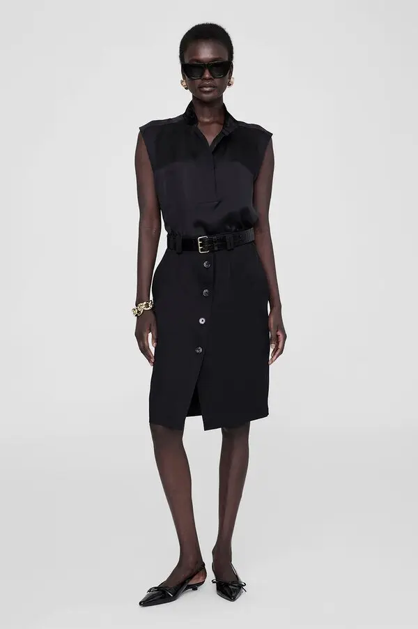 ANINE BING Zaire Knee-length Skirt - Black