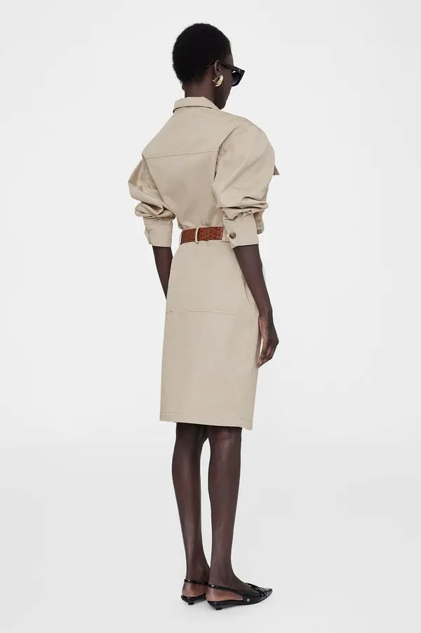 ANINE BING Zaire Knee-length Skirt - Oatmeal