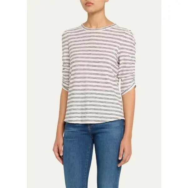 Veronica Beard Waldorf Striped Tee - Black White