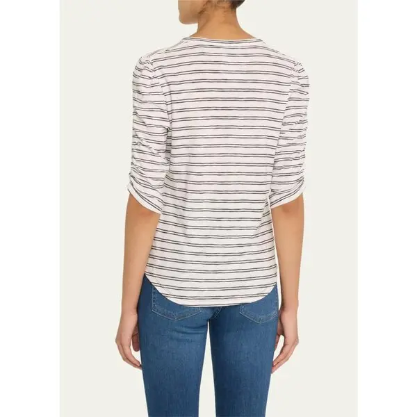 Veronica Beard Waldorf Striped Tee - Black White