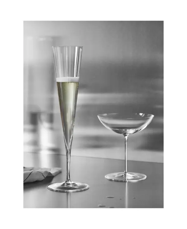 ORREFORS Geometry Champagne Flute, Set Of 2