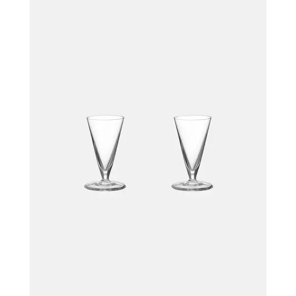 ORREFORS Geometry Schnaps Glass, Set Of 2