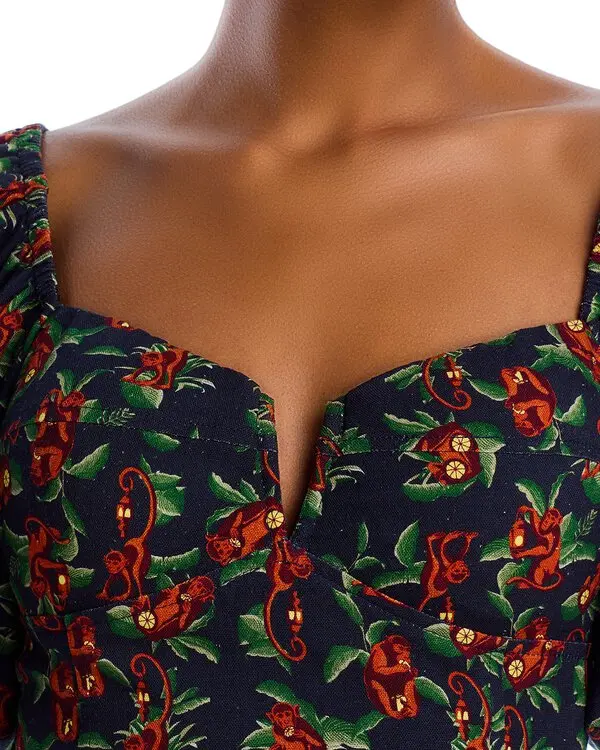 Aqua The White Lotus X Monkey Print Top Exclusive