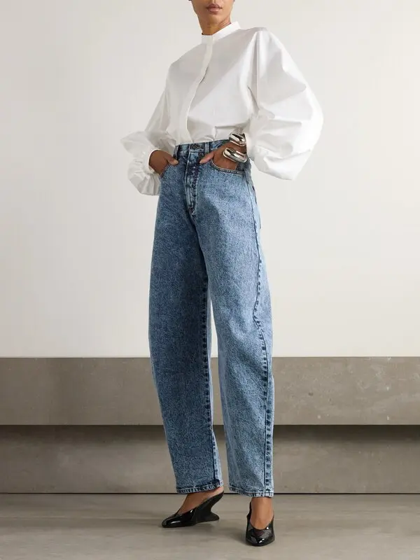 Alaïa High-rise Barrel-leg Jeans