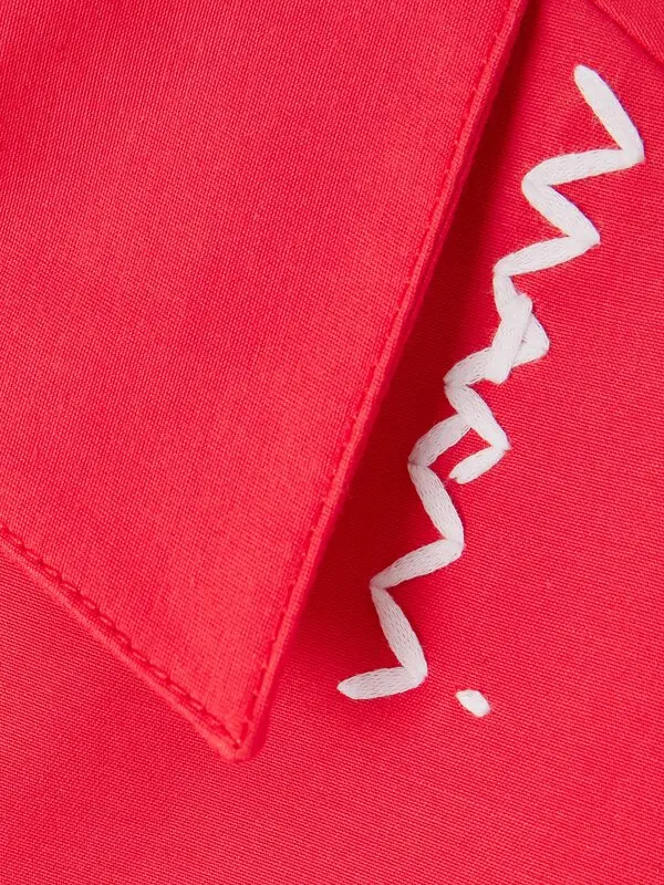 Marni Oversized Embroidered Cotton Mini Dress