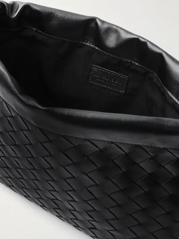 Bottega Veneta Medium Intrecciato Leather Clutch - Black