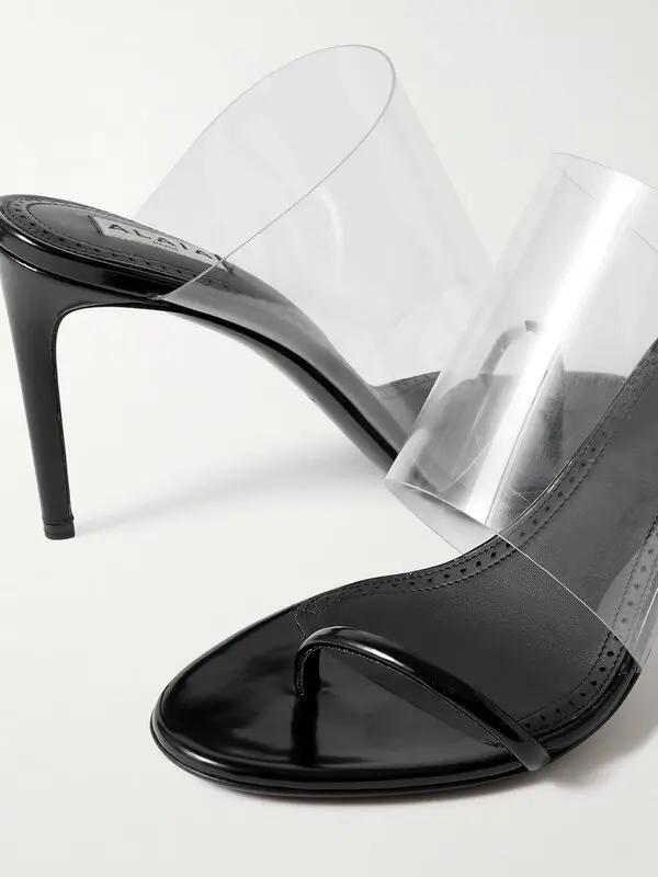 Alaïa Asymmetric Patent-leather And Pvc Stiletto Sandals