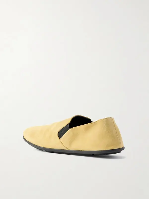 THE ROW Vincit Suede Loafers - Yellow