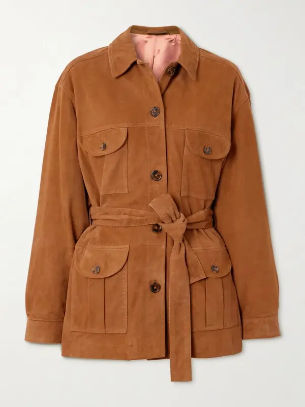 BLAZÉ MILANO Viva Belted Suede Jacket