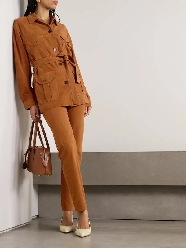 BLAZÉ MILANO Viva Belted Suede Jacket