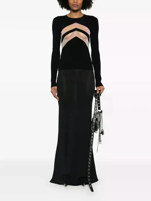 JEAN PAUL GAULTIER Chevron-detail Sweater - Black