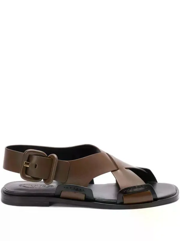 TOD'S Leather Sandals - Brown