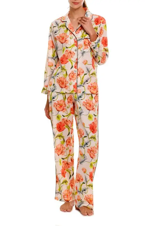 THE LAZY POET Emma Cotton Pajamas - Light Beige