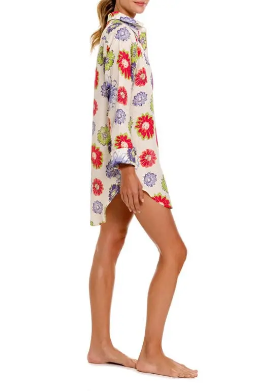 THE LAZY POET Sissy Floral Linen Nightshirt