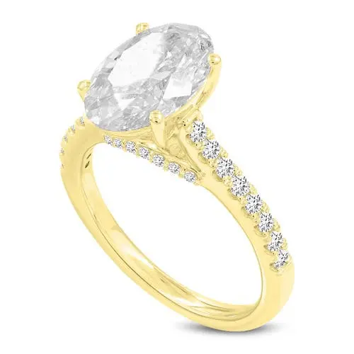 LUVMYJEWELRY Tasia 14k Gold 3.4 Ctw Lab Grown Diamond Ring - 14k Yellow Gold