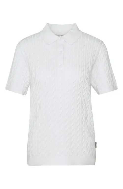 Barbour Cable Cotton Polo Sweater