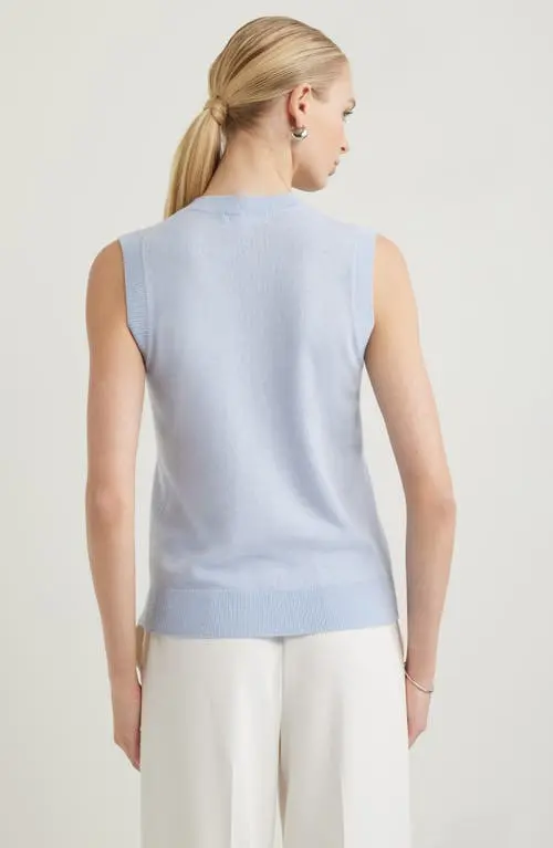 Nordstrom Sleeveless Cashmere Shell - Blue Zen