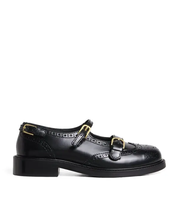 Sandro Leather Mary Jane Derby Shoes