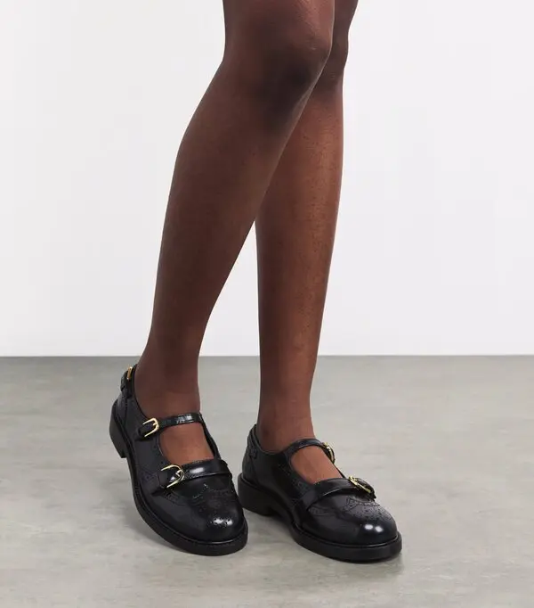 Sandro Leather Mary Jane Derby Shoes