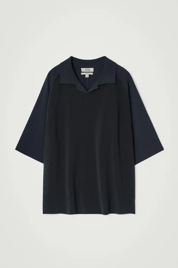 Cos Color-block Double-faced Polo Shirt