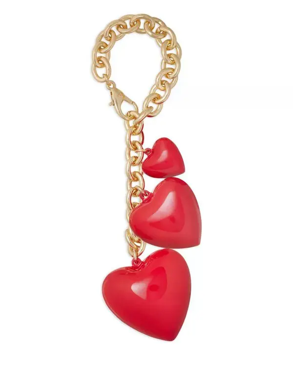 ROXANNE ASSOULIN The Puffy Triple Heart Bag Charm - Gold