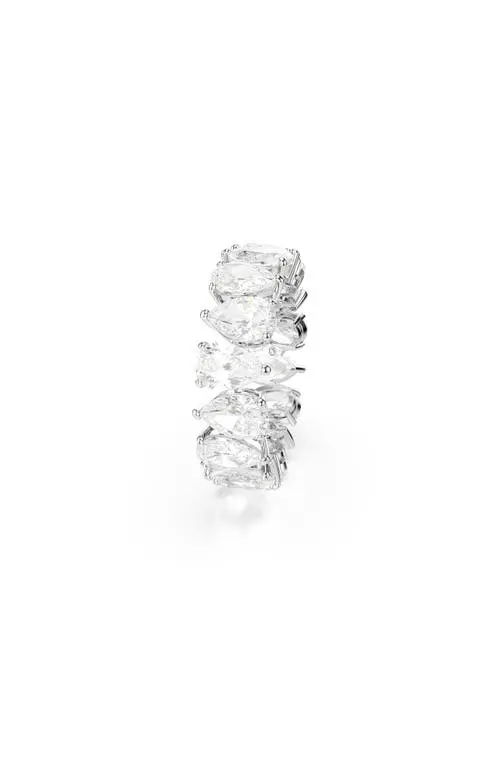 SWAROVSKI Matrix Pear Cut Crystal Eternity Ring - White