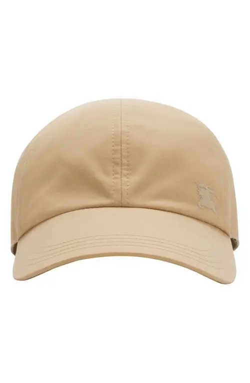Burberry Equestrian Knight Design Cotton Gabardine Baseball Cap - Flax/ Sand