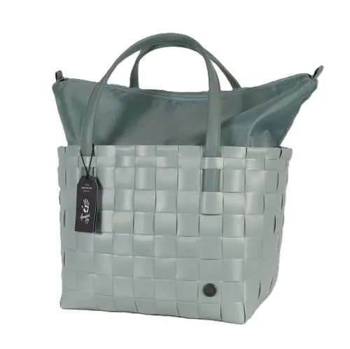 HANDED BY Color Deluxe Recycled Tote Bag - Grey/green