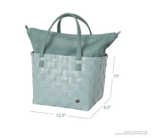 HANDED BY Color Deluxe Recycled Tote Bag - Grey/green