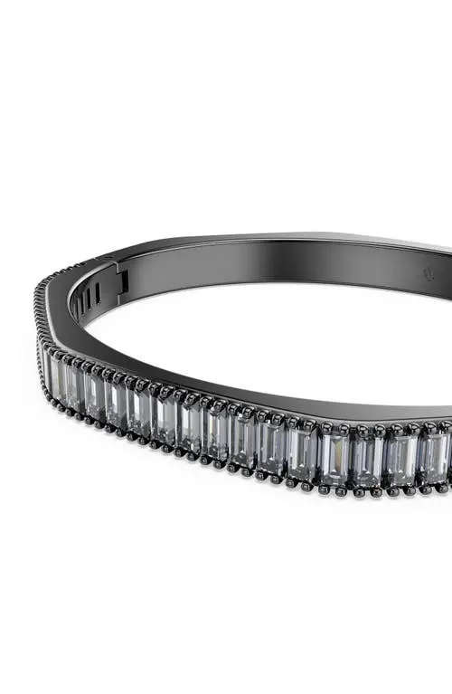SWAROVSKI Matrix Baguette Crystal Octagonal Bangle Bracelet - Grey