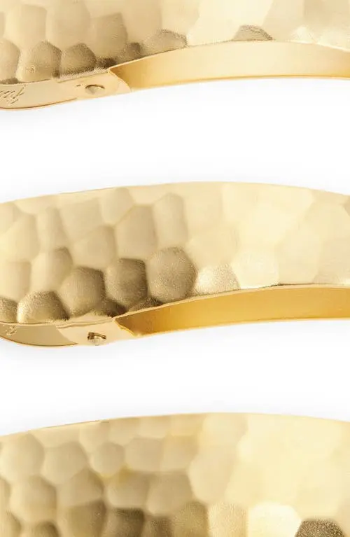 FICCARE Maximas Ice Hammered Hair Clip - Gold Hammered