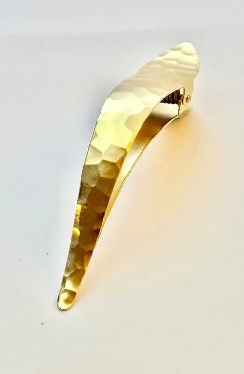 FICCARE Maximas Ice Hammered Hair Clip - Gold Hammered
