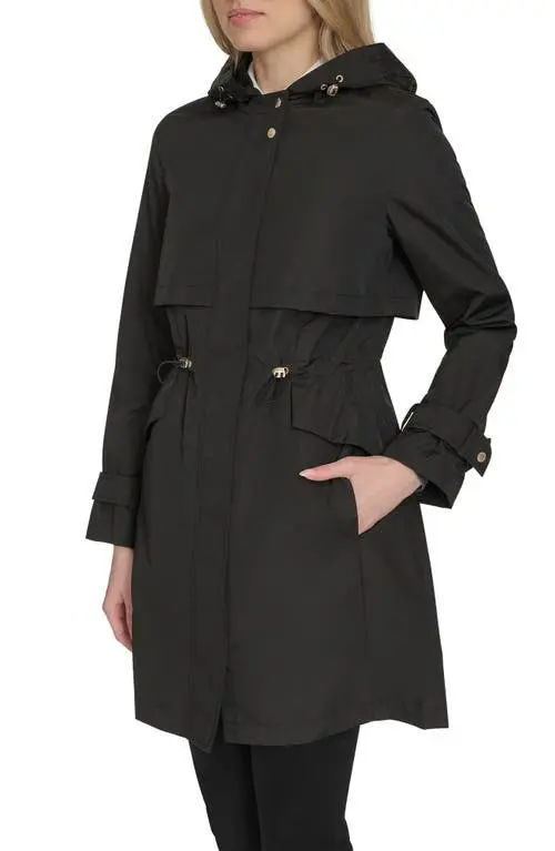 Cole Haan Hooded Trench Raincoat