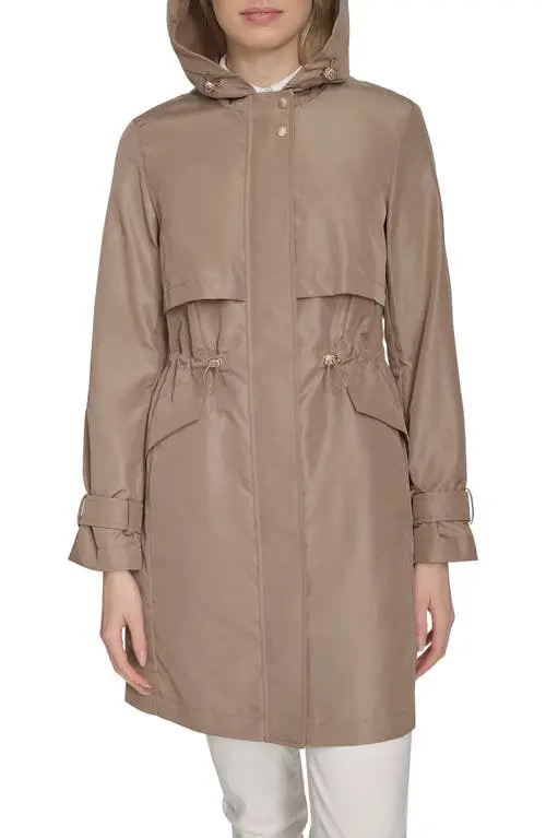 Cole Haan Hooded Trench Raincoat