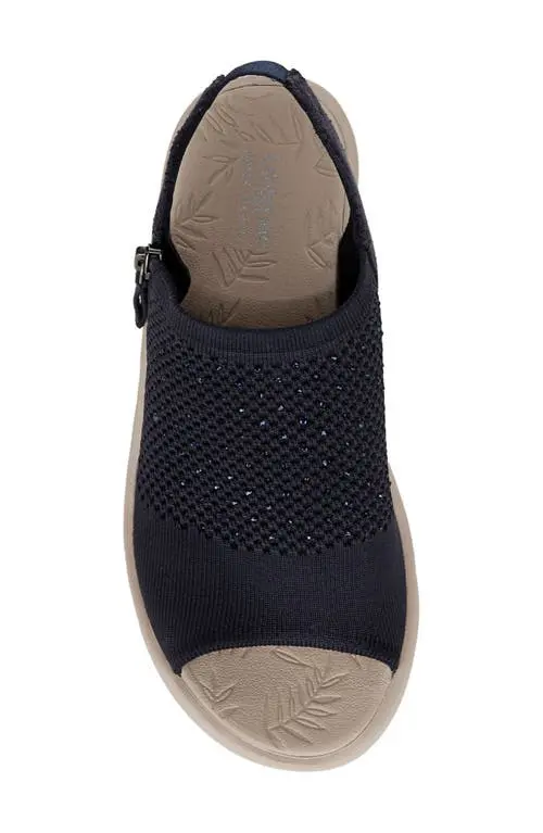 LIFESTRIDE Bzees Starlet Embellished Slingback Sandal - Navy Knit