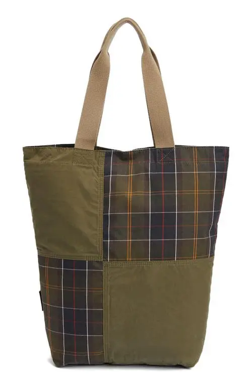 Barbour Transport Patchwork Tote - Dusky Green