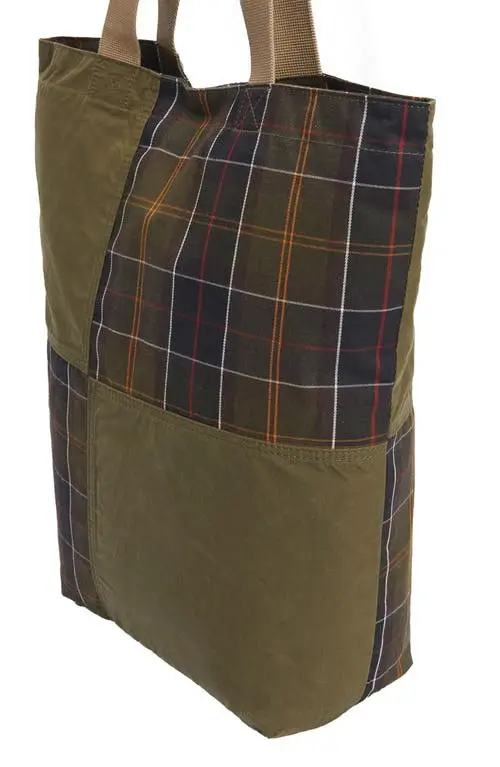 Barbour Transport Patchwork Tote - Dusky Green