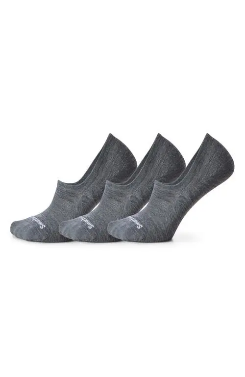 Smartwool Everyday 3-pack Invisible Socks - Medium Gray