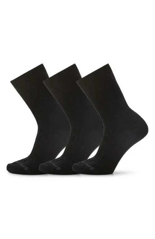 Smartwool Everyday 3-pack Cable Crew Socks - Black