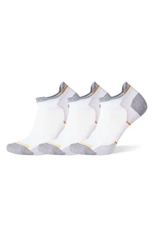 Smartwool Run Zero Cushion Ankle Socks 3 Pack - White