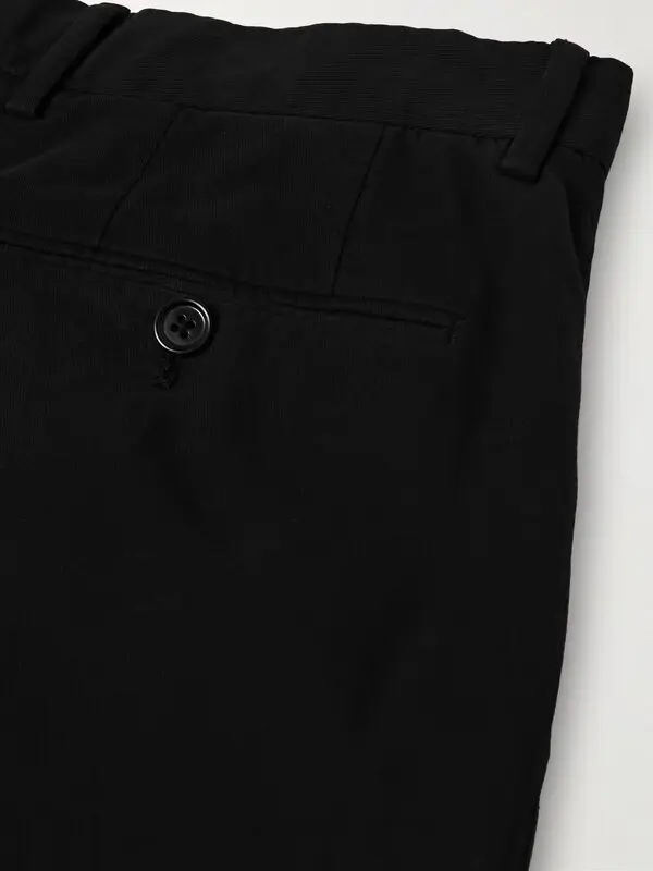 Zegna Easy Straight-leg Garment-dyed Cotton-blend Chinos - Black