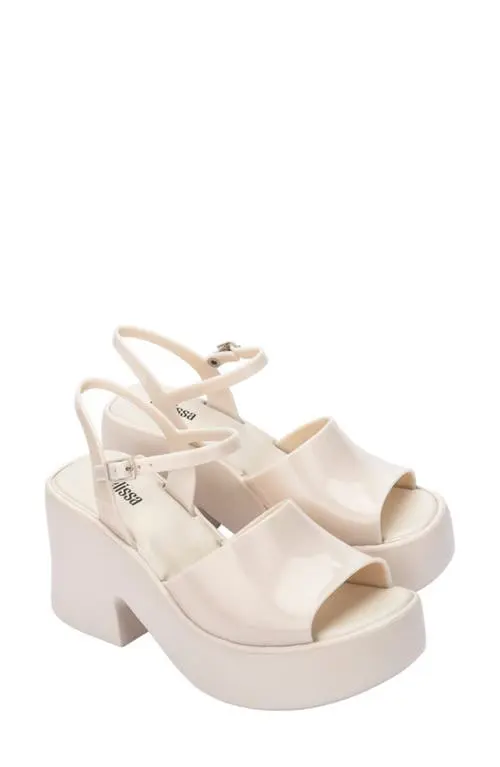 Melissa Lina Platform Sandals - Light Beige