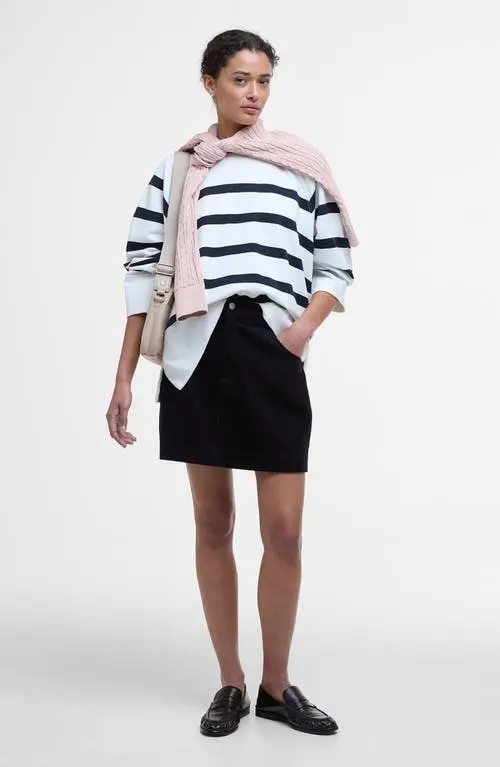 Barbour Delaney Stripe Cotton Fleece Sweatshirt