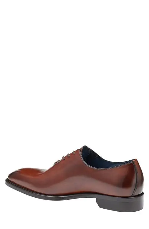 Johnston & Murphy Collection Larson Plain Toe Oxford - Mahogany Italian Calfskin