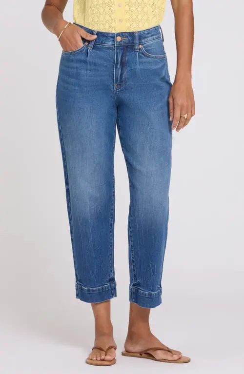 NYDJ Pleated High-waist Ankle Balloon Jeans - Wild River