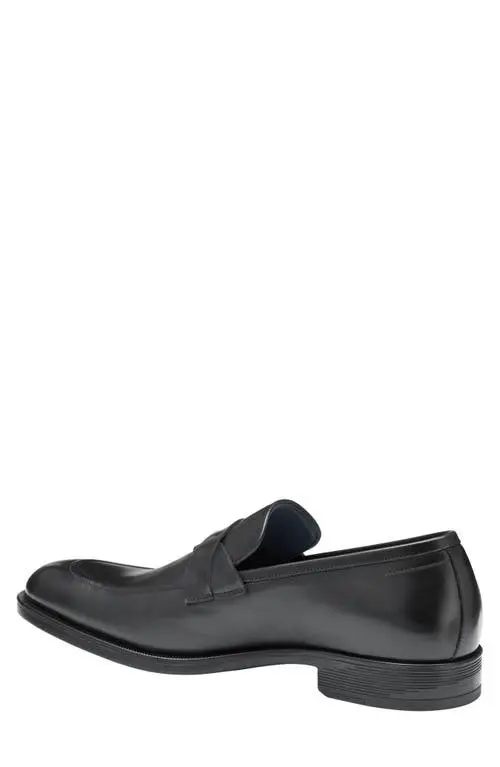 Johnston & Murphy Collection Flynch Braided Strap Loafer - Black Italian Calfskin