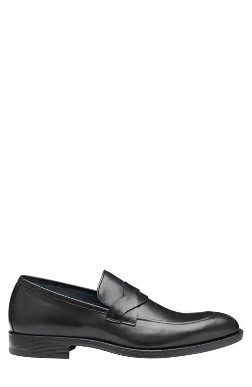 Johnston & Murphy Collection Flynch Braided Strap Loafer - Black Italian Calfskin