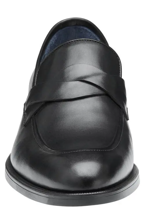 Johnston & Murphy Collection Flynch Braided Strap Loafer - Black Italian Calfskin