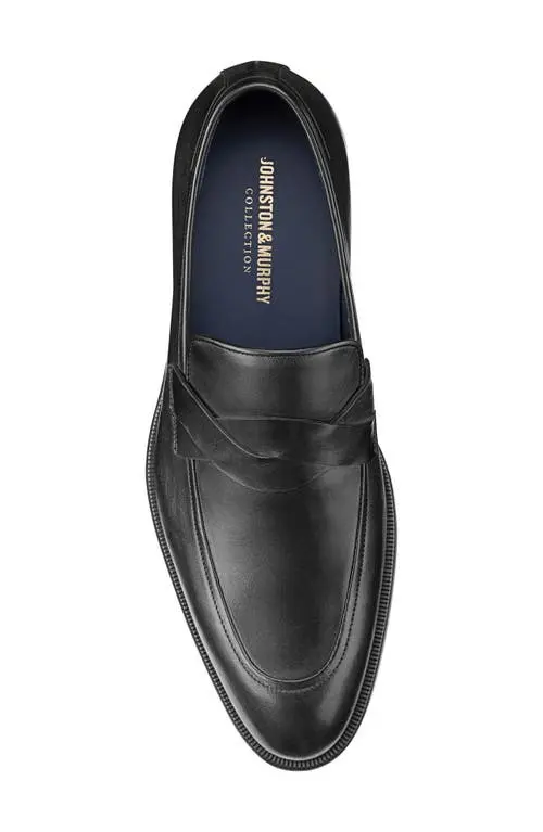 Johnston & Murphy Collection Flynch Braided Strap Loafer - Black Italian Calfskin