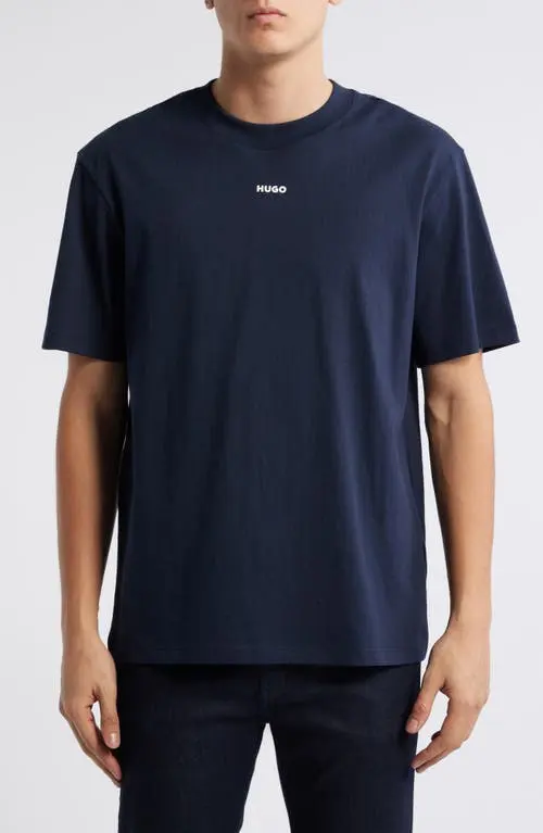Hugo Dapolino Logo T-shirt - Dark Blue